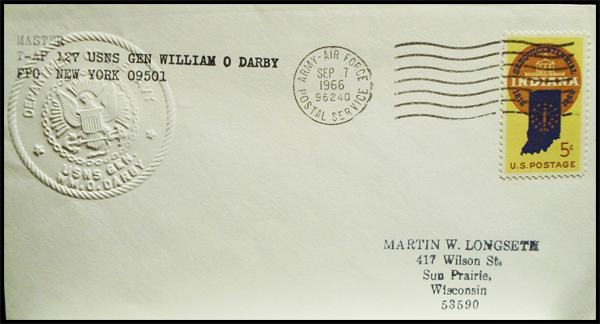 USNS GENERAL WILLIAM O. DARBY T-AP-127 Covers Page 1 - NavalCoverMuseum