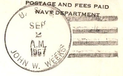 JOHN W WEEKS DD 701 - NavalCoverMuseum