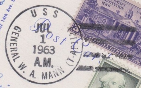 GENERAL W A MANN T-AP 112 - NavalCoverMuseum