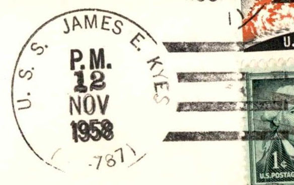 JAMES E KYES DD 787 - NavalCoverMuseum