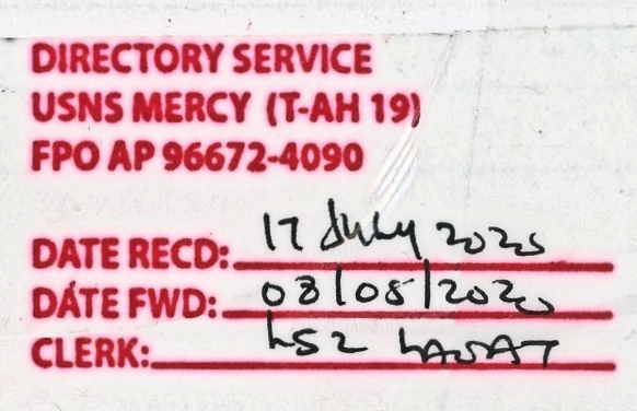 MERCY T-AH 19 - NavalCoverMuseum