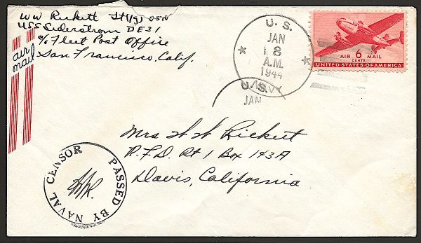 SEDERSTROM DE 31 - NavalCoverMuseum