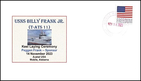 BILLY FRANK JR T-ATS 11 - NavalCoverMuseum