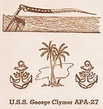USS GEORGE CLYMER APA-27 Covers Page 1 - NavalCoverMuseum