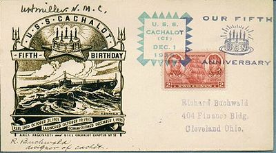 Cachet Maker USCS Chapter 53 USS Cachalot - NavalCoverMuseum