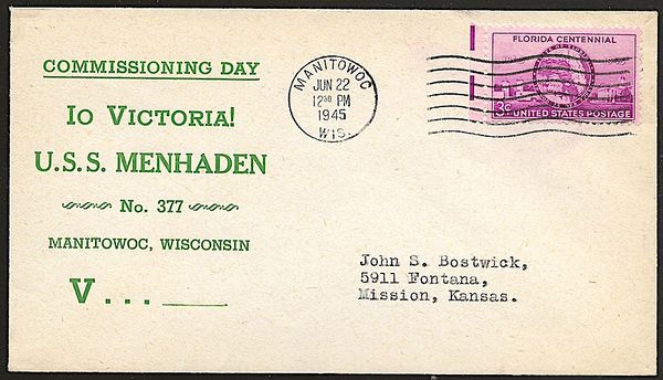 MENHADEN SS 377 - NavalCoverMuseum