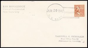 USS MONADNOCK ACM-10 Covers Page 1 - NavalCoverMuseum