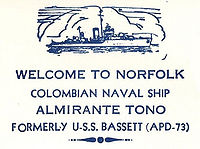 BASSETT APD 73 - NavalCoverMuseum