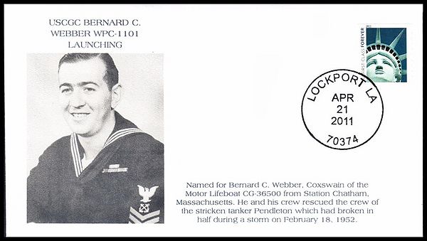 BERNARD C WEBBER WPC 1101 Covers Page 1 - NavalCoverMuseum