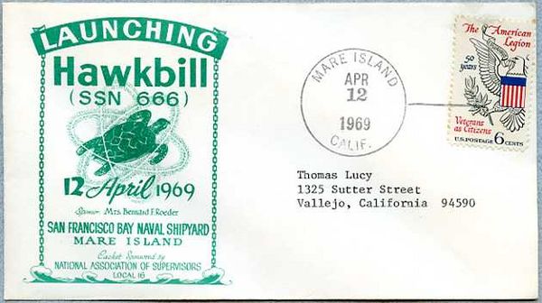 HAWKBILL SSN 666 - NavalCoverMuseum